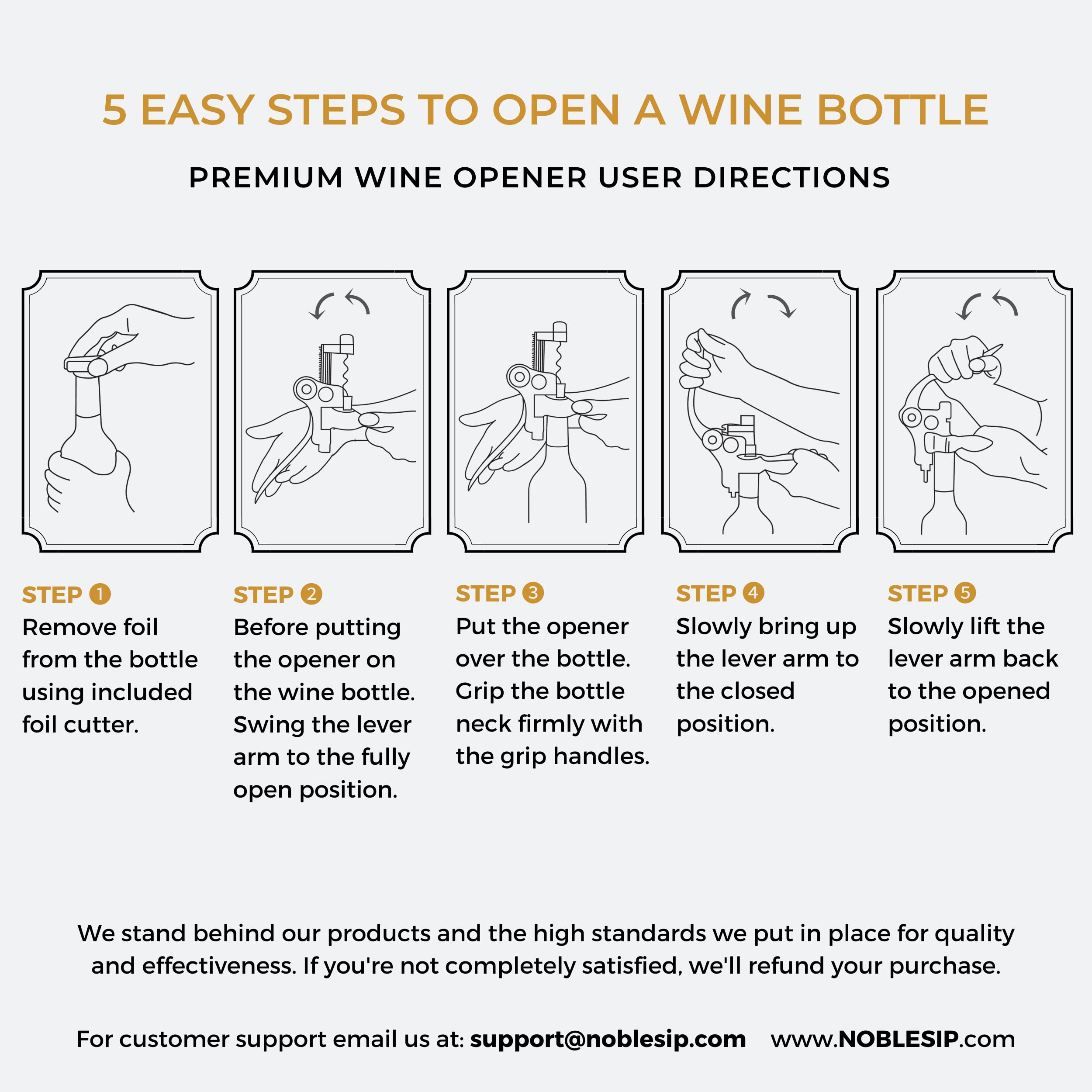 Manual Rabbit Wine Opener [2023 Upgraded] NOBLESIP. Easily Removes Natural and Synthetic Corks. Lever corkscrew, the Wine Enthusiasts Choice. Designer Gift Box. Improved rabbit opener (Bronze Single)