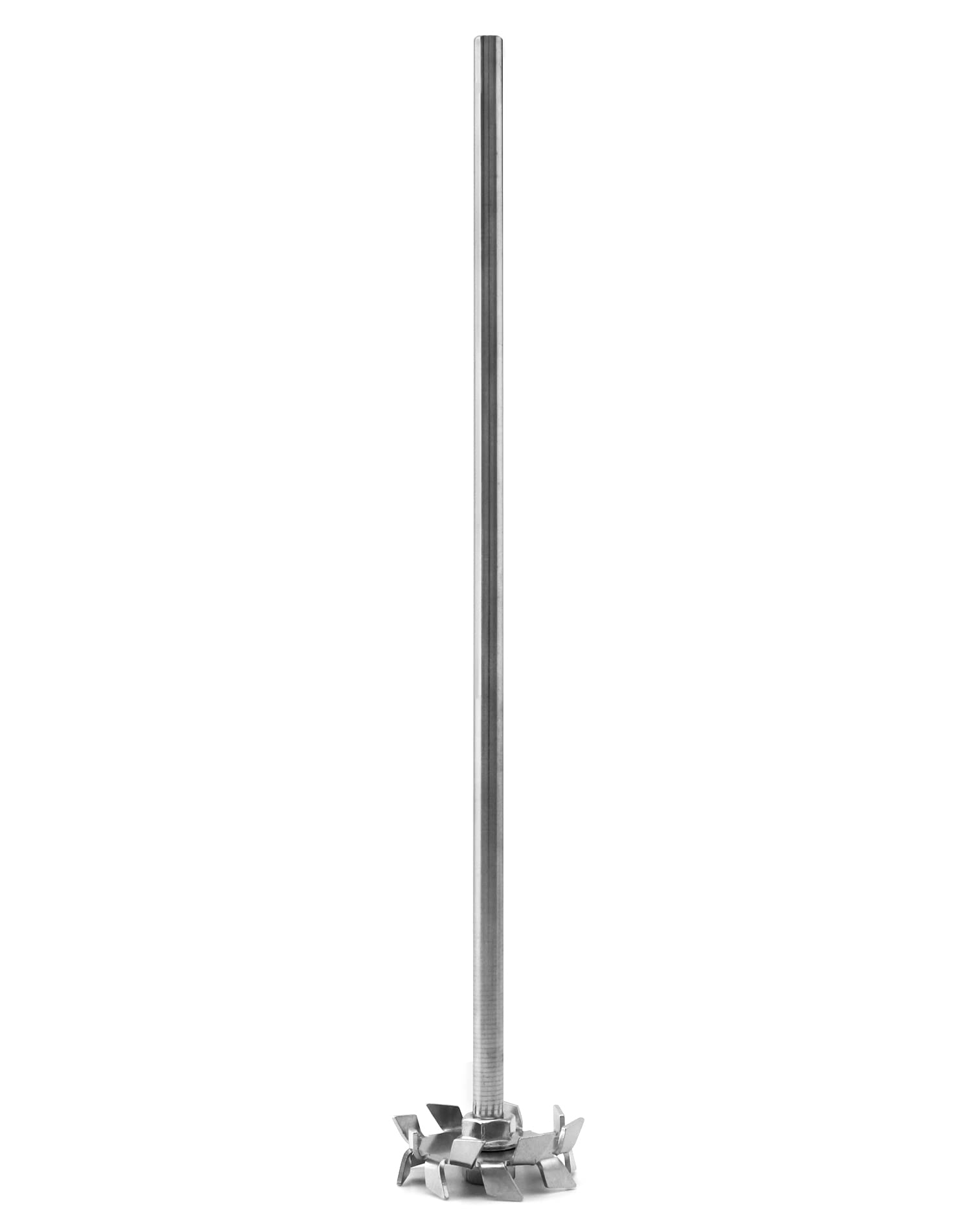 QWORK Dispersing Disc Dispersing Machine Blade Paddle Impeller, Stainless Steel Dispersion Impeller for Blender Overhead Stirrer Electric LAB Mixer, 8 x 300mm Rod, 50mm Disc