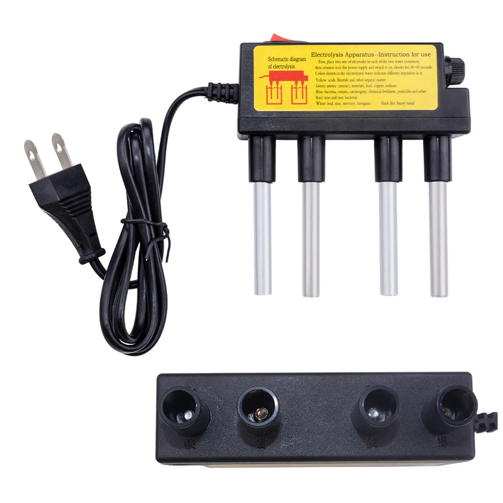 Portable Water Quality Tester Electrolyzer Water Quality Tester Electrolysis Iron Bars TDS Tester Electrolyzer Quick Water Quality Testing Ideal Water Test Meter
