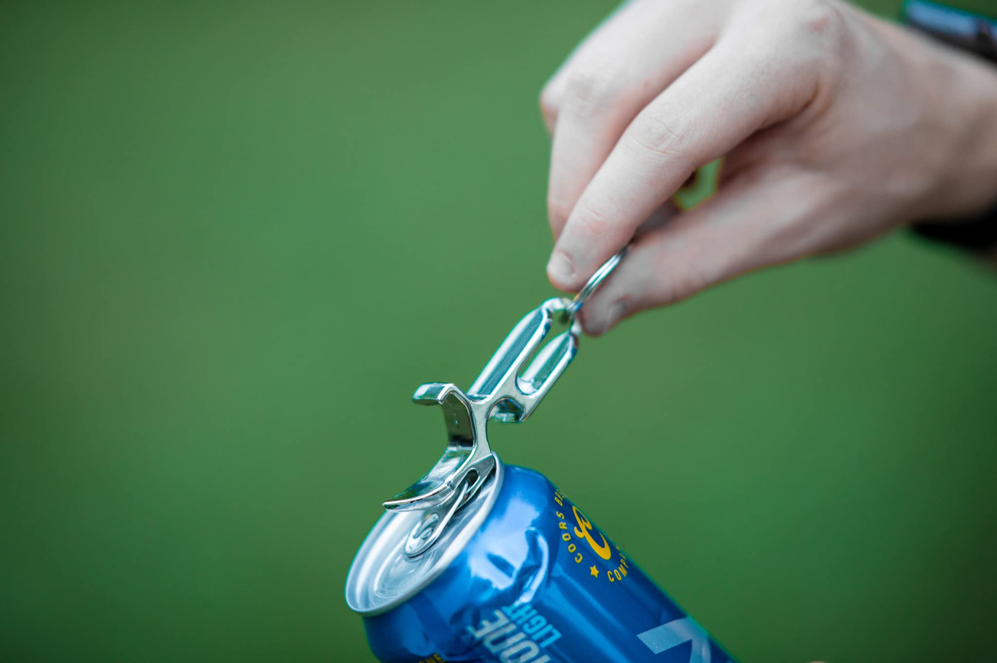 Metal Shotgun Tool Bottle Opener Keychain - 2 pack - 4 in 1 Shotgun Tool, Bottle Opener, Beer Tab Opener, Keychain - Extremely Durable Drinking Tool (Stainless Steel)