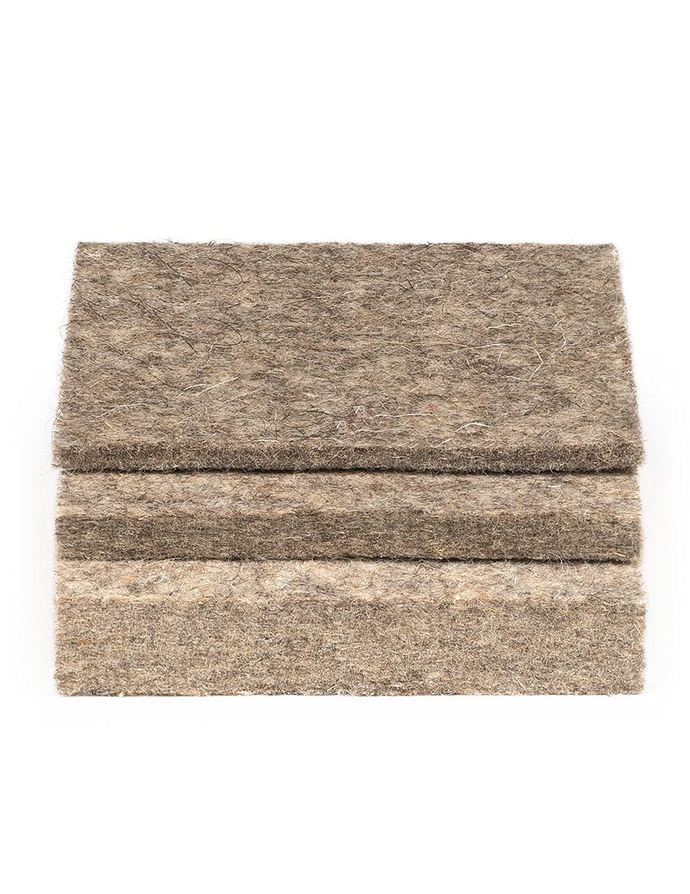 The Felt Store F-7 Industrial Felt Square Sample Bags 3 inch x 3 inch Felt Material in 1/8", 1/4", 1/2" Thickness – 3 Pcs