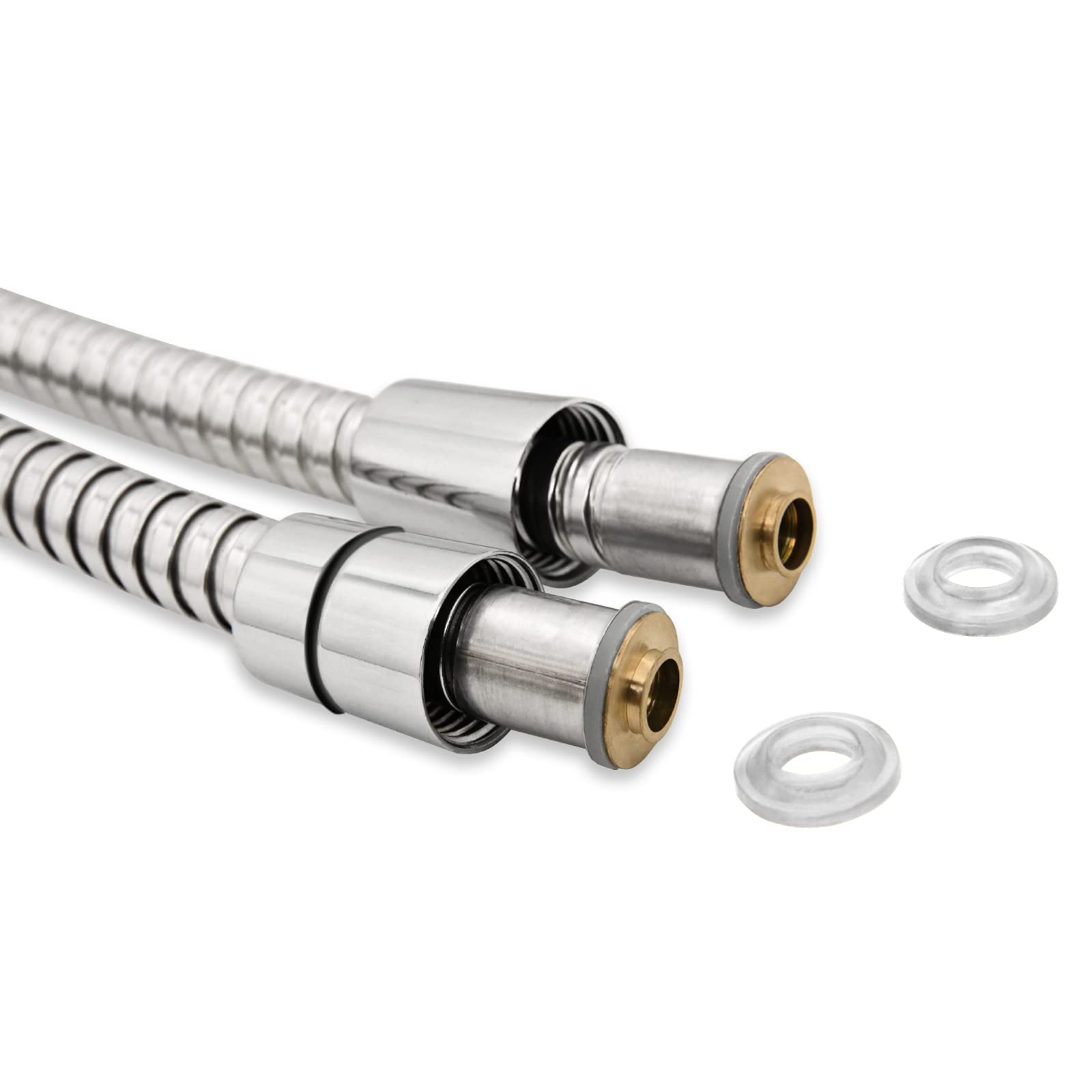 Metal Shower Hose Replacement,96 inch Extra Long Chrome Handheld Shower Head Hose - Lightweight And Flexible