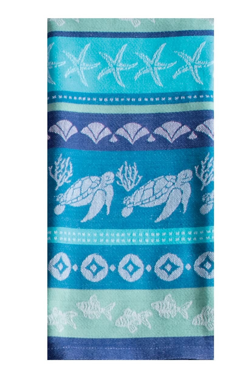Kay Dee Designs Beach House Sea Turtles Jacquard Kitchen Tea Towels Set of 2