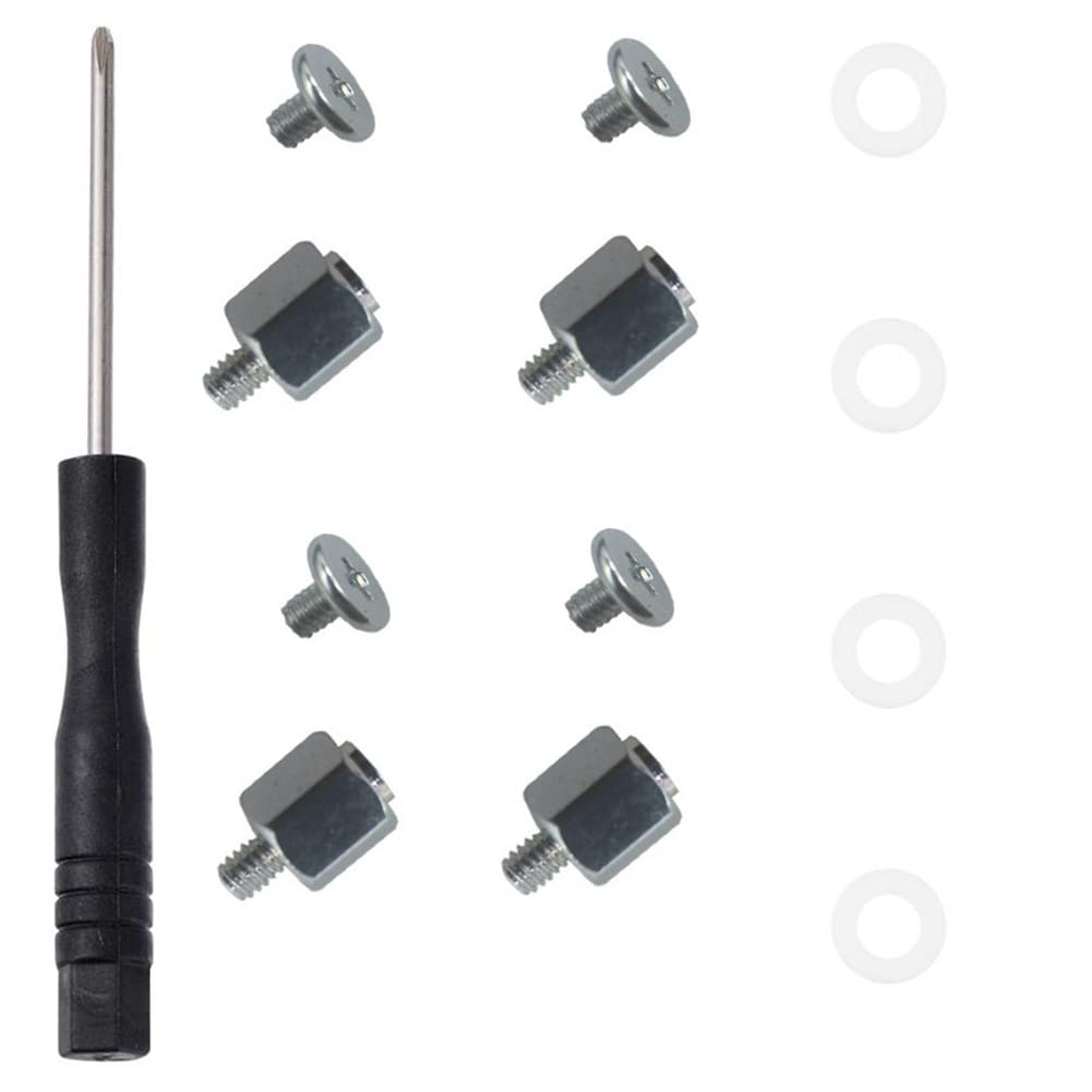 Pockety 1Set NGFF NVME SSD Standoff Mounting M.2 NGFF/NVMe Screw Set Stand Off Screw Hex Nut for A- M.2 SSD