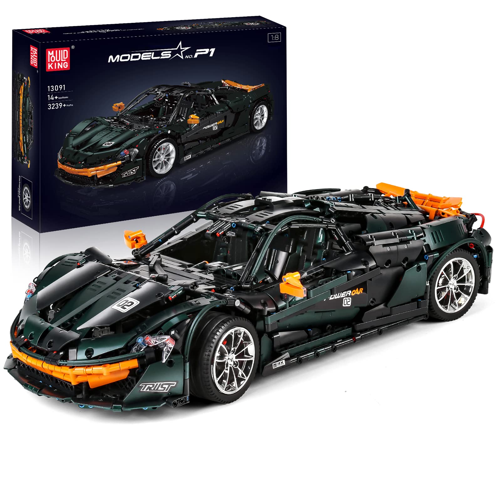 Mould King 13091 Technology Racing Car Building Kits,Sports Car Building Blocks,MOC Vehicle Construction Set Gift for Assembly Toy,2299 Pieces