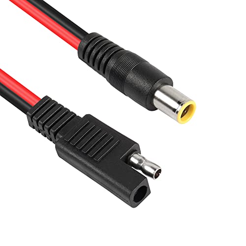 PNGKNYOCN SAE to DC 8mm Short Cable 10cm 14 AWG SAE Solar Connector to DC 8mm Male Connector Power Cable for Solar Generator Portable Solar Panel(2-Pack)