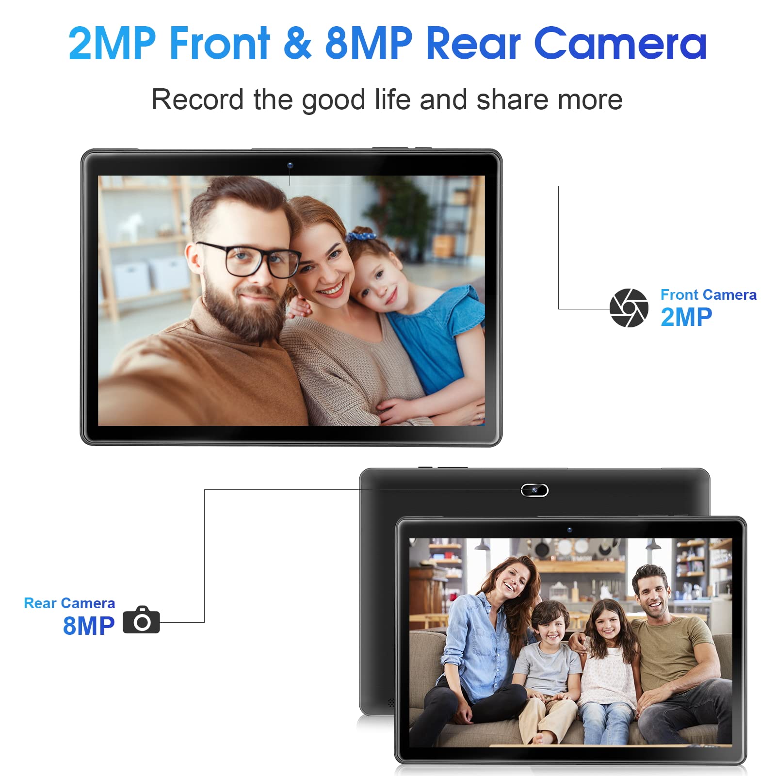 qunyiCO Android Tablet 10 Inch Tablets Android 11 Tablet 2GB RAM, 32GB ROM, Quad Core Processor, 1280 * 800 IPS, 2+8MP Dual Camera, WiFi & Bluetooth Tablet PC