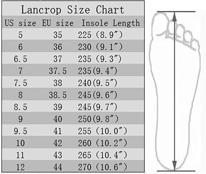 LANCROP Women's Lightweight Walking Shoes - Casual Breathable Mesh Slip On Sneakers Wide 9.5 US, Label 41 Black
