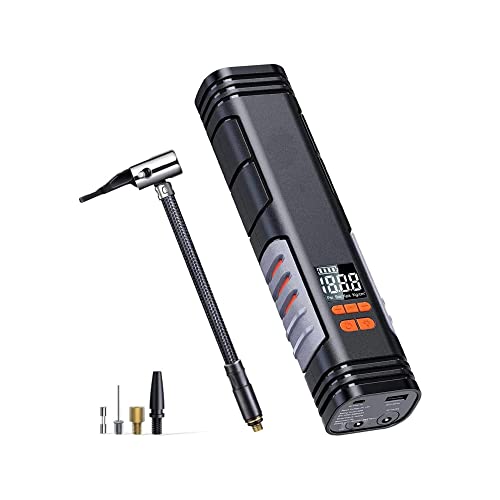 Rechargeable Cordless Tire Inflator - Handheld Air Compressor, Portable Air Pump with Digital Display for Car Bike Tires and Other Inflatables