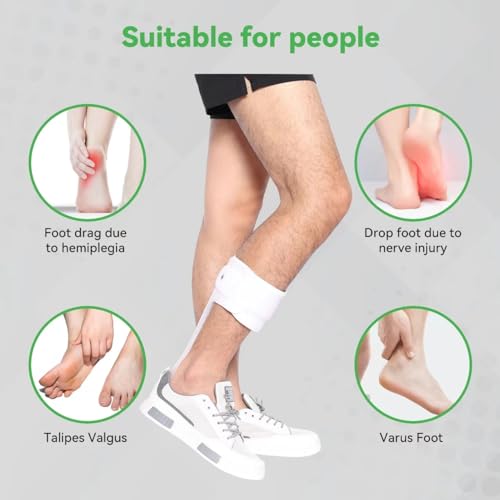 Orthomen Ankle Foot Orthosis Support - AFO Splint - Drop Foot Brace (L/Left)