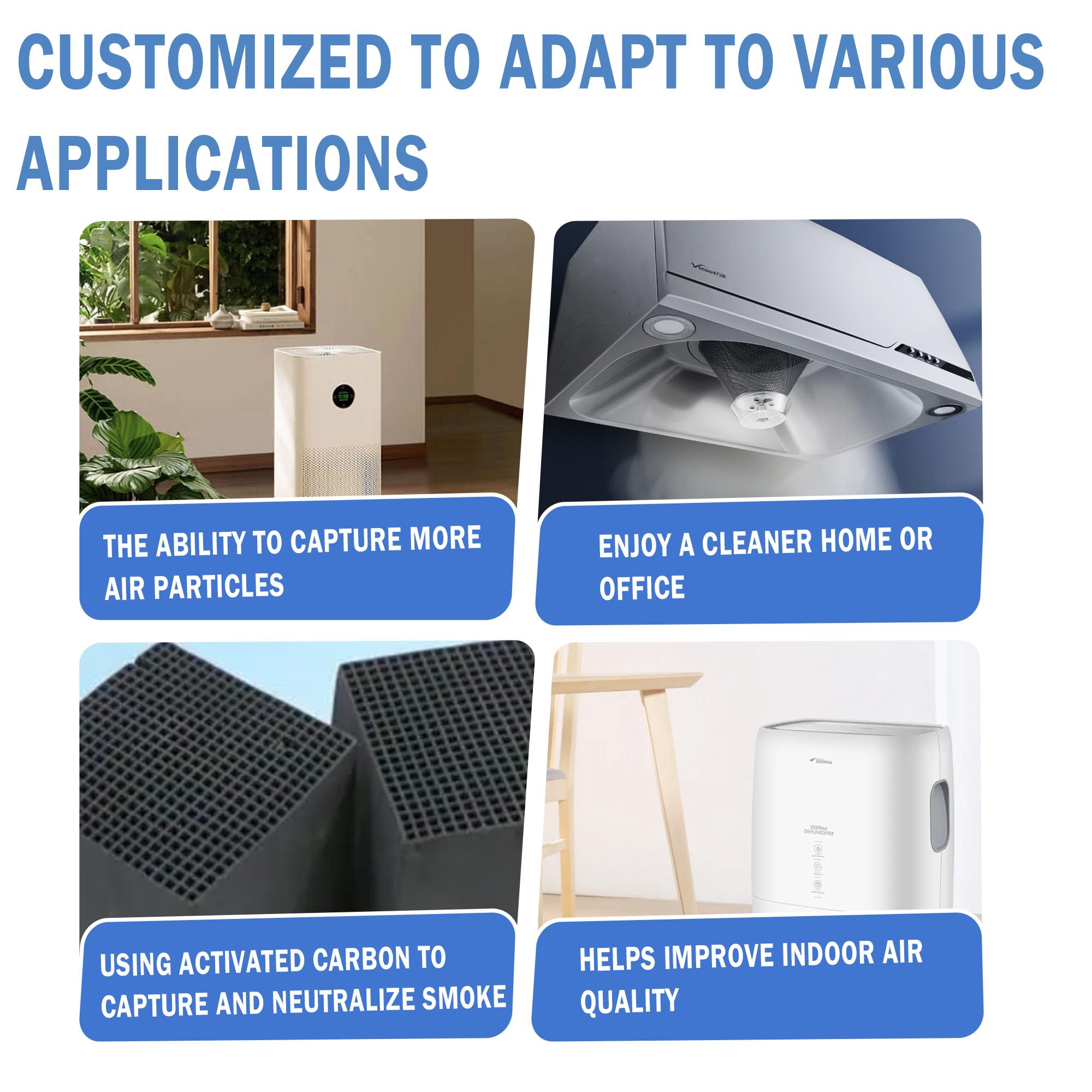 TOKDOOT Cut to Fit Carbon Air Filter,Replacement Charcoal Filters,Carbon Pad Pre Filter, Pre Filter Carbon Sheet for Air Purifier,Pack of 1, 16x48