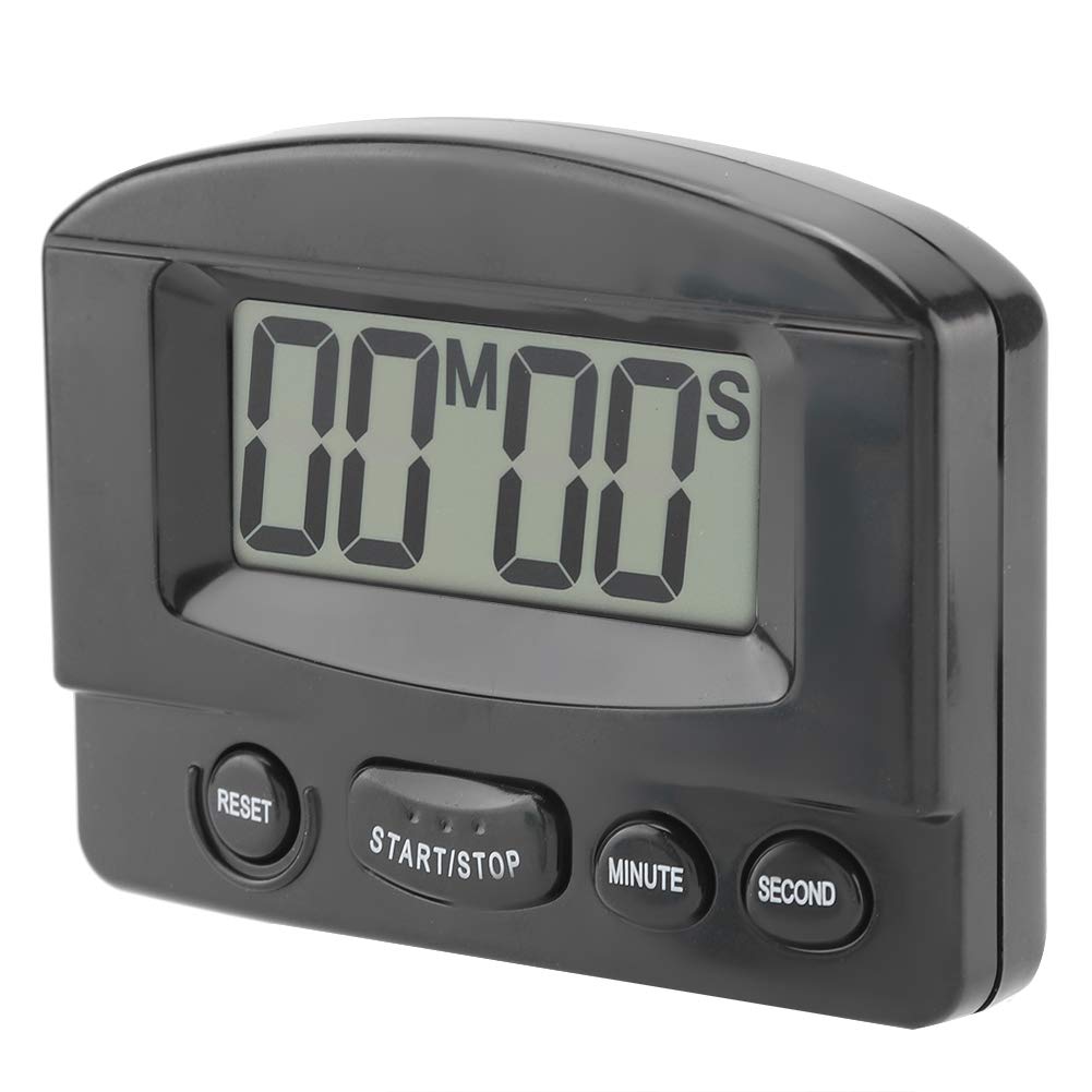Kitchen Timer, Automatic Reset Digital Timer End Reminder Cooking Timer with Bracket and LCD Display for Kitchen, Restaurant, Home(Timer XL-331 black)