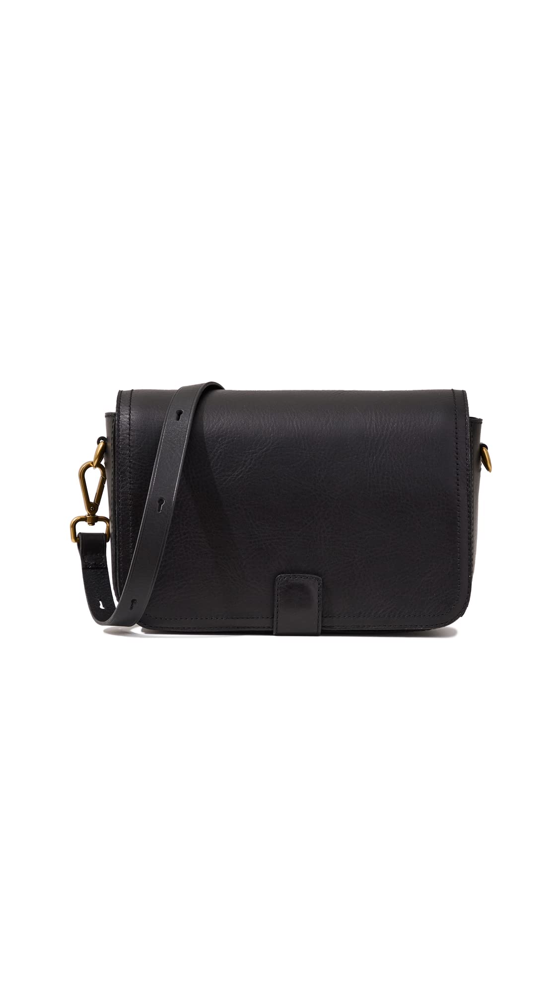 Madewell Women's Transport Flap Shoulder Bag, True Black, One Size