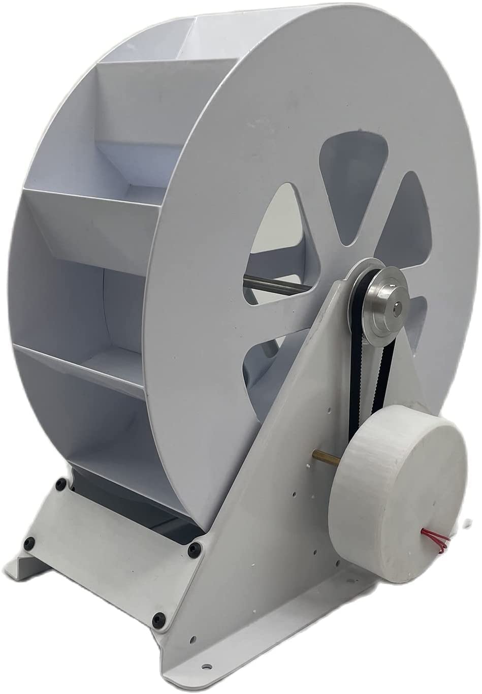 LANGZDHE Hydro Turbine Generator,Waterwheel,Hydroelectric Power Plant,Low-Speed Disc-Type Electricity Generation,Wind and Water Wheel Outdoor-White 50w