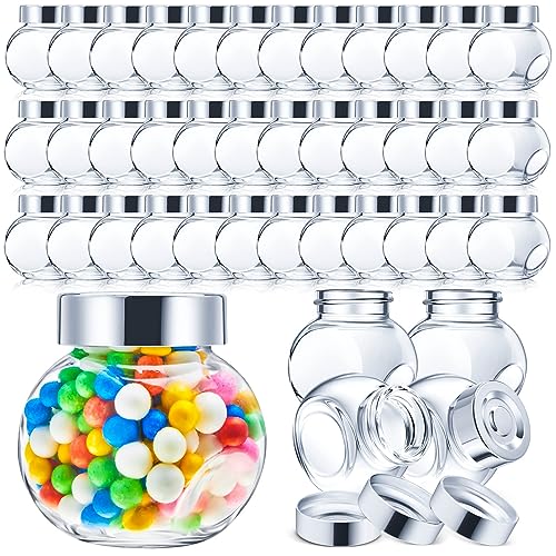 Umigy 60 Pieces Mini Glass Jars with Lids 1.7 oz Mini Candy Jars Tiny Mason Jars Small Glass Containers with Lids for Favors Wedding Gifts Spice Honey Sugar Scrub Herbs
