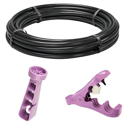 Rain Bird T70-50S Drip Irrigation 1/2" (0.700" OD) Blank Distribution Tubing, 50', Black Rain Bird ET/1PK25S Drip Irrigation Emitter Installation and Removal Tool