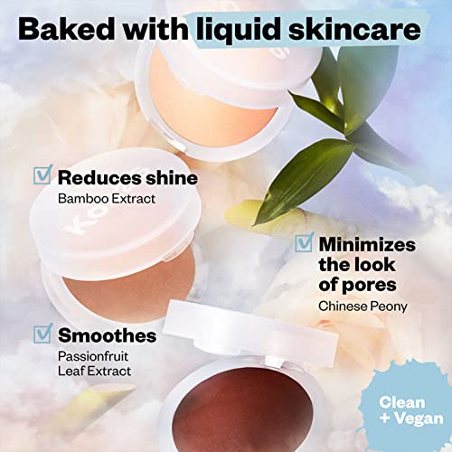 Kosas Cloud Set Face Setting Powder | Smoothing Shine Control, Soft, Sheer Setting Translucent Makeup Finish, Portable & Long-Lasting (Sheer Light Medium)