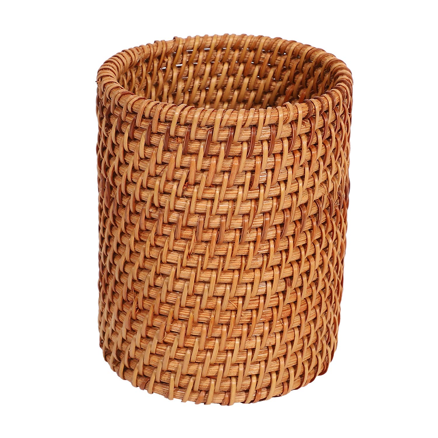 Pasuihcay Rattan Chopsticks Tube Shovel Spoons Bucket Dinner Knives Forks Tableware Storage Box Home Storage Baskets Organizer A
