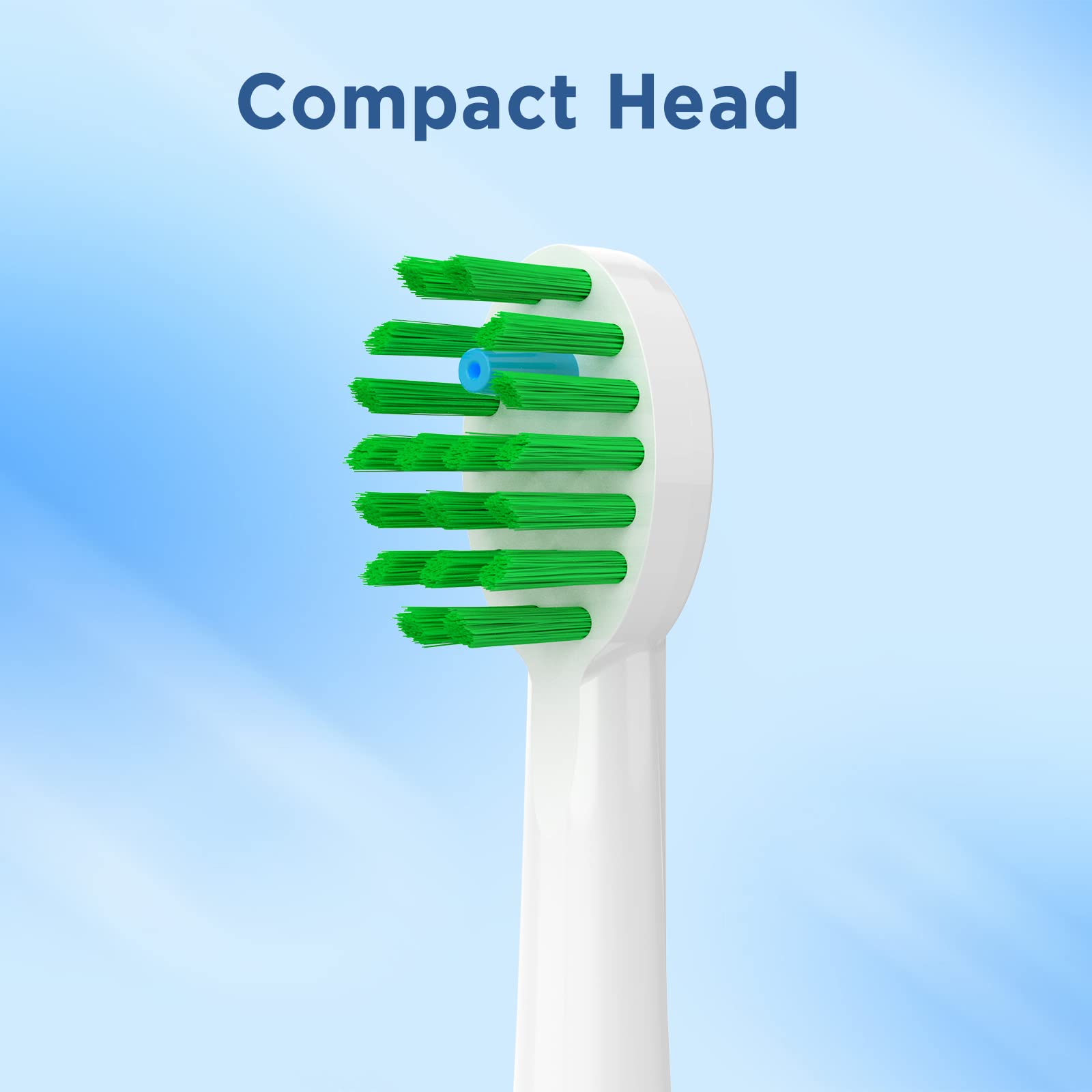 Replacement Toothbrush Heads for Water Pik Sonic Fusion (SF-01 / SF-02 / SF-03 / SF-04), Compact, with Covers, 3 Count, White