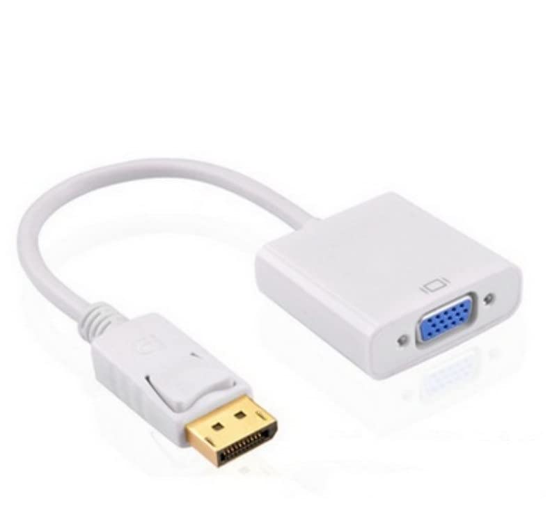 POLNED 2 DP to VGA Cables HD Video Conversion Cable (Color : White)