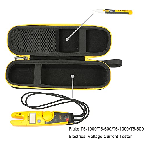 RAIACE Hard Carrying Case for Fluke T5-1000/T5-600/T6-1000/T6-600 Electrical Voltage, Continuity and Current Tester - Black
