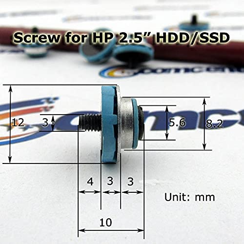 Printer Accesstories 8pcs Mounting Screw for HP 2.5 SSD 6000 6005 Pro 8000 8100 EliteDesk ProDesk 800 G1 G2 Screws HDD 594220-001/511945-003 z33