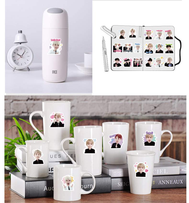 Kpop BTS Birthday Party Kit Supplies For Bangtan Boys includes Banner - 1 Cake Topper - 24 Cupcake Toppers - 16 Balloons - 40 Stickers