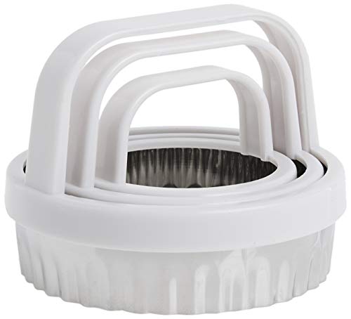 Norpro 3490, Metallic, Scallop Biscuit/Cookie Cutter, Set of 3, One Size