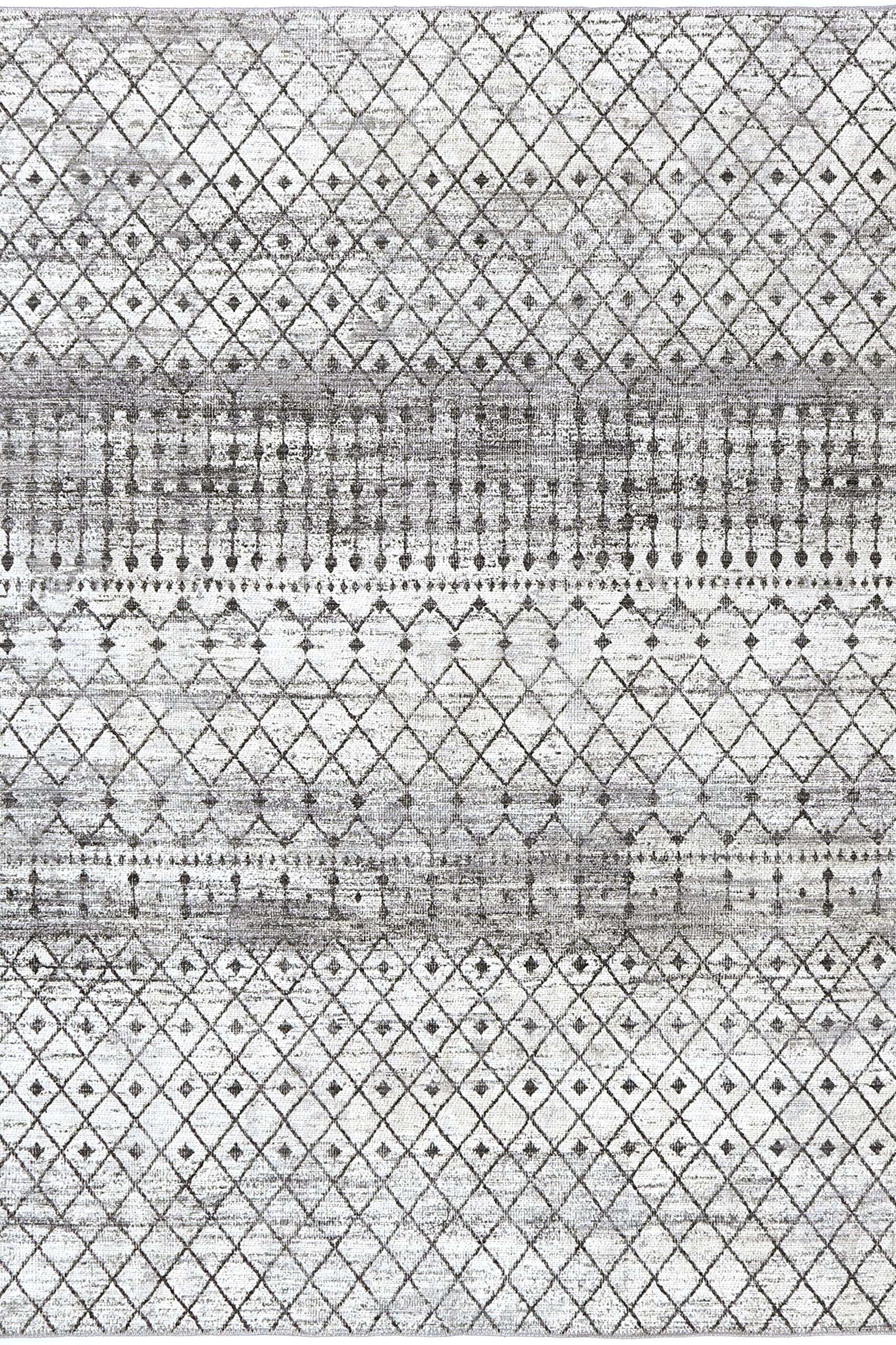 Home Culture Machine Washable Area Rug, Non-Shedding, Geometric Pattern Area Rug for Livingroom, Kitchen, Dining, Office, Low Pile, Pet Friendly Andre Rug, 6'6''x9'5''