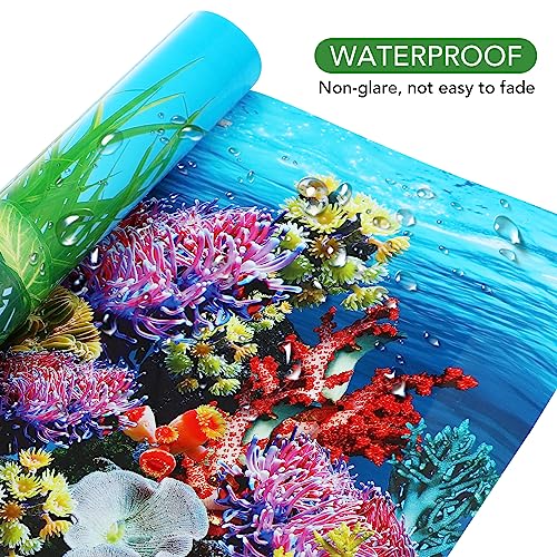 VILLCASE Fish Tank Background- 2 Sided Wallpaper Background 3D Aquarium Background Sticker Background Poster 10 Gallon Tank- 30x42cm (Style H)