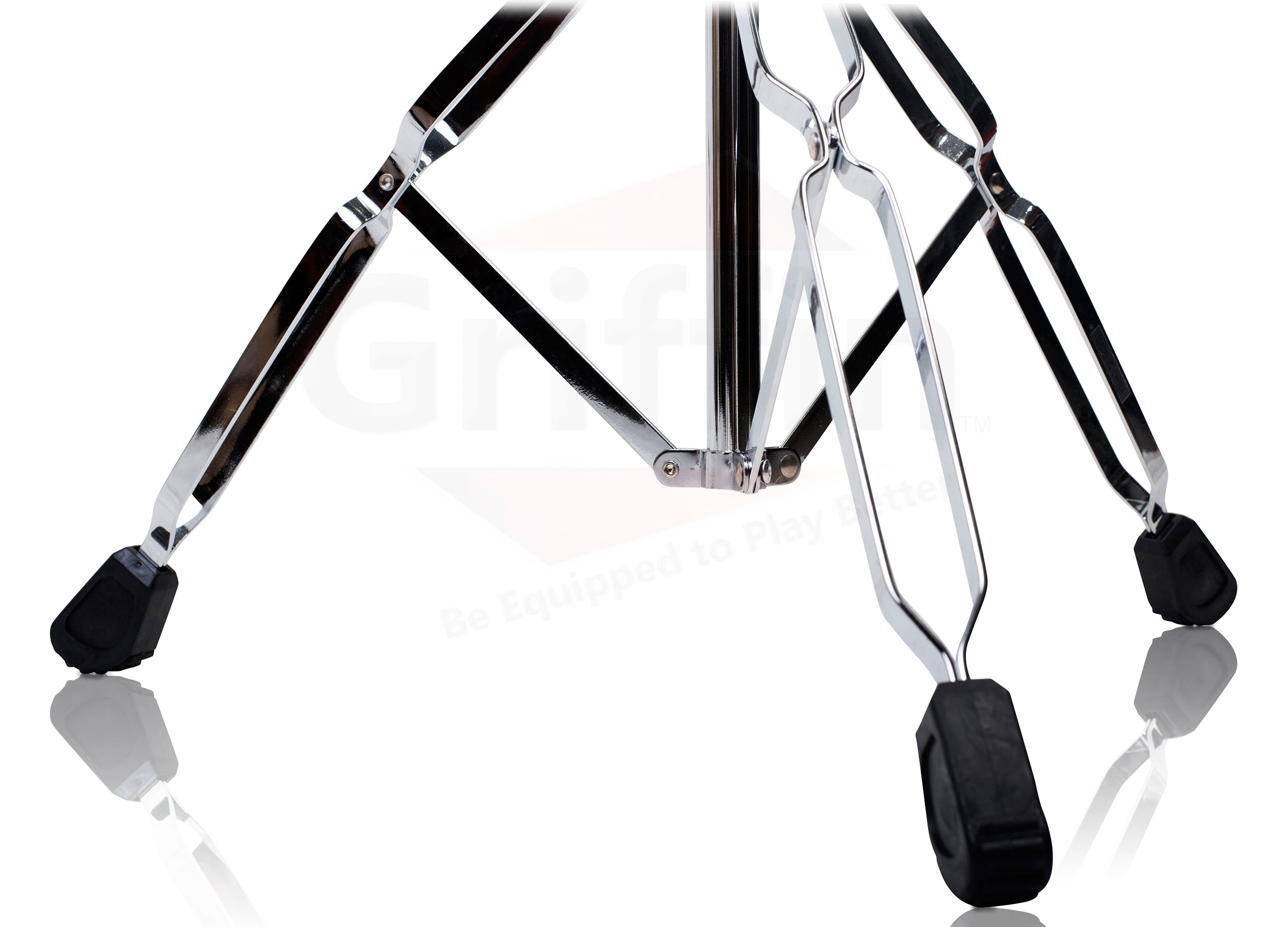 Griffin Cymbal Stand With Boom Arm (Pack of 2) | Drum Percussion Gear Hardware Set with Double Braced Legs | Counterweight Adapter for Mounting Heavy Duty Crash, Ride, Splash Cymbals For Drummers