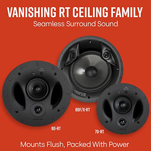 Polk Audio 70-RT 3-Way In-Ceiling Speaker (2.5β Driver, 7β Sub) - The Vanishing Series | Power Port | Paintable Grille | Dual Band-Pass Bass Ports White, White