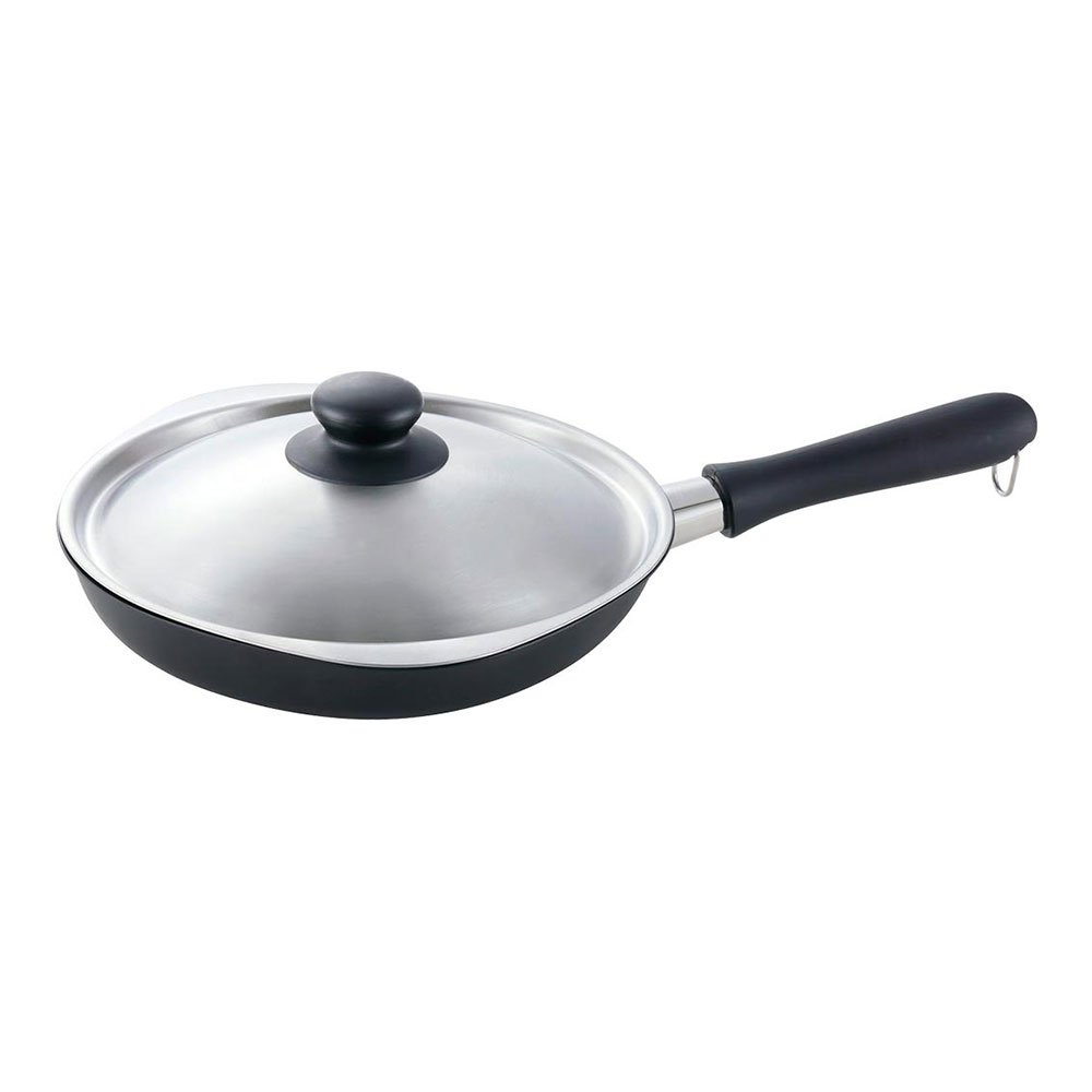 Yanagi Sori Sori Yanagi Iron Frying Pan with Iron, Non-Stick Magma Plate Iron Frying Pan, Induction Compatible, 9.8 inches (25 cm), Lid Included, Good Oil Friendly, Quick Heat Conduction, Easy to