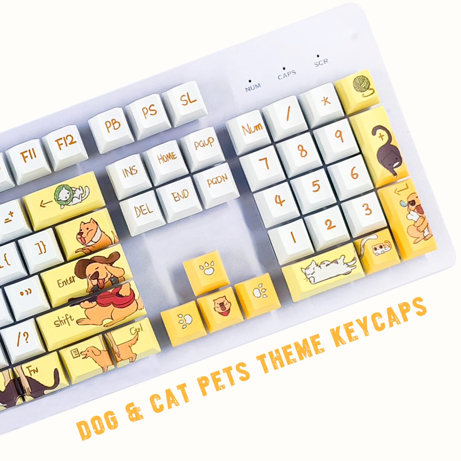 POPKEEY Panda Green Keycaps for Cherry MX Switches Cute Mechanical Gaming Keyboard, PBT Chinese Style Key Caps Set