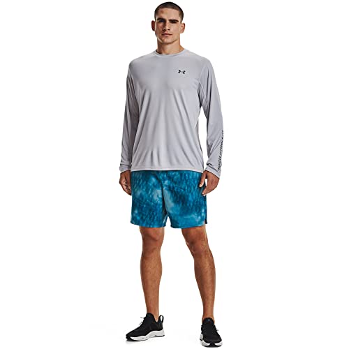 Under Armour Men's Drift Tide Knit Long-Sleeve T-Shirt , Mod Gray (011)/Rush Red , Large