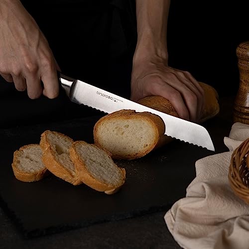 linoroso Knife Set with Gift Box, 14 Pcs Full Tang German Stainless Steel Knife Block Set with Scissors, Ultra Sharp Knife Sets for Kitchen with Wooden Block, Classic Series - Gift for Men & Women