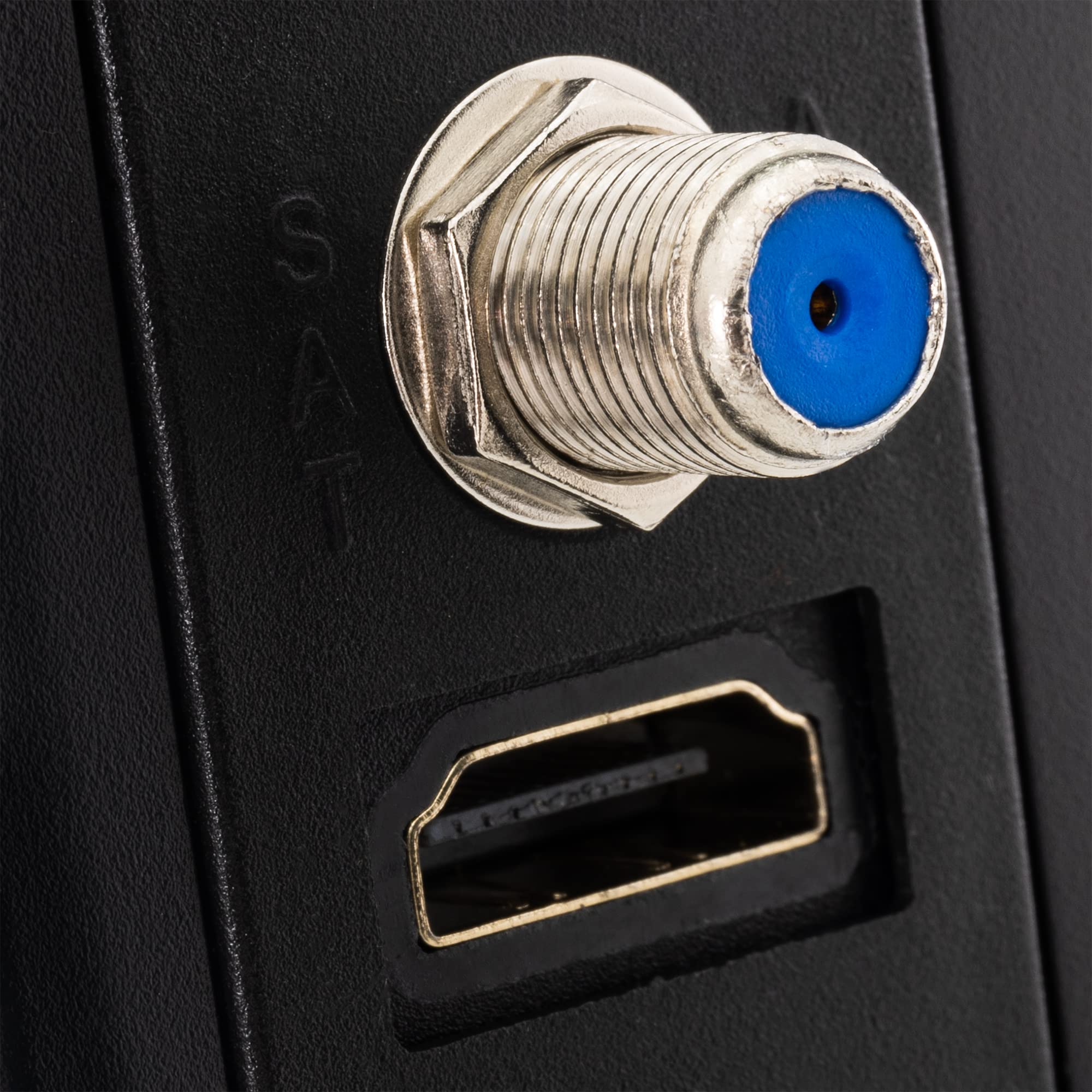 RecPro RV Cable TV Hookup Extension Coaxial Cable Connector and HDMI Wall Plate Pass Through