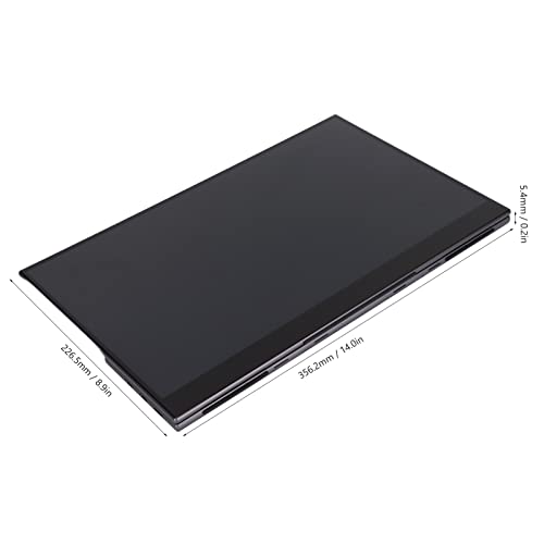 Rengu Portable Touch Screen, 15.6 Inch PD Charging, 15.6 Inch 4K Touch Screen, Clear Sound with Two Speakers for Phone, Laptop and Computer (US Plug)