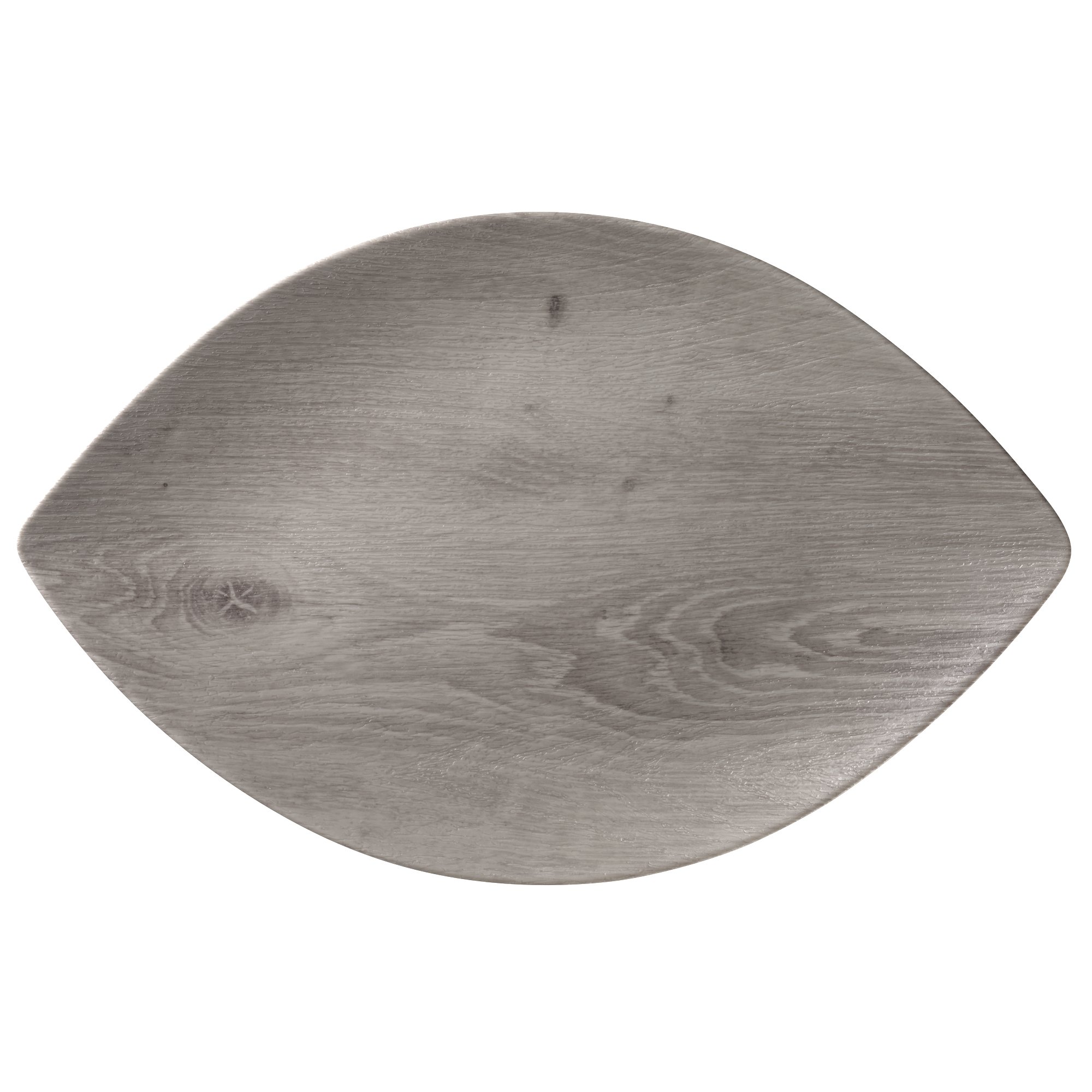Merritt Driftwood Leaf 16" x 10" Melamine Serving Tray