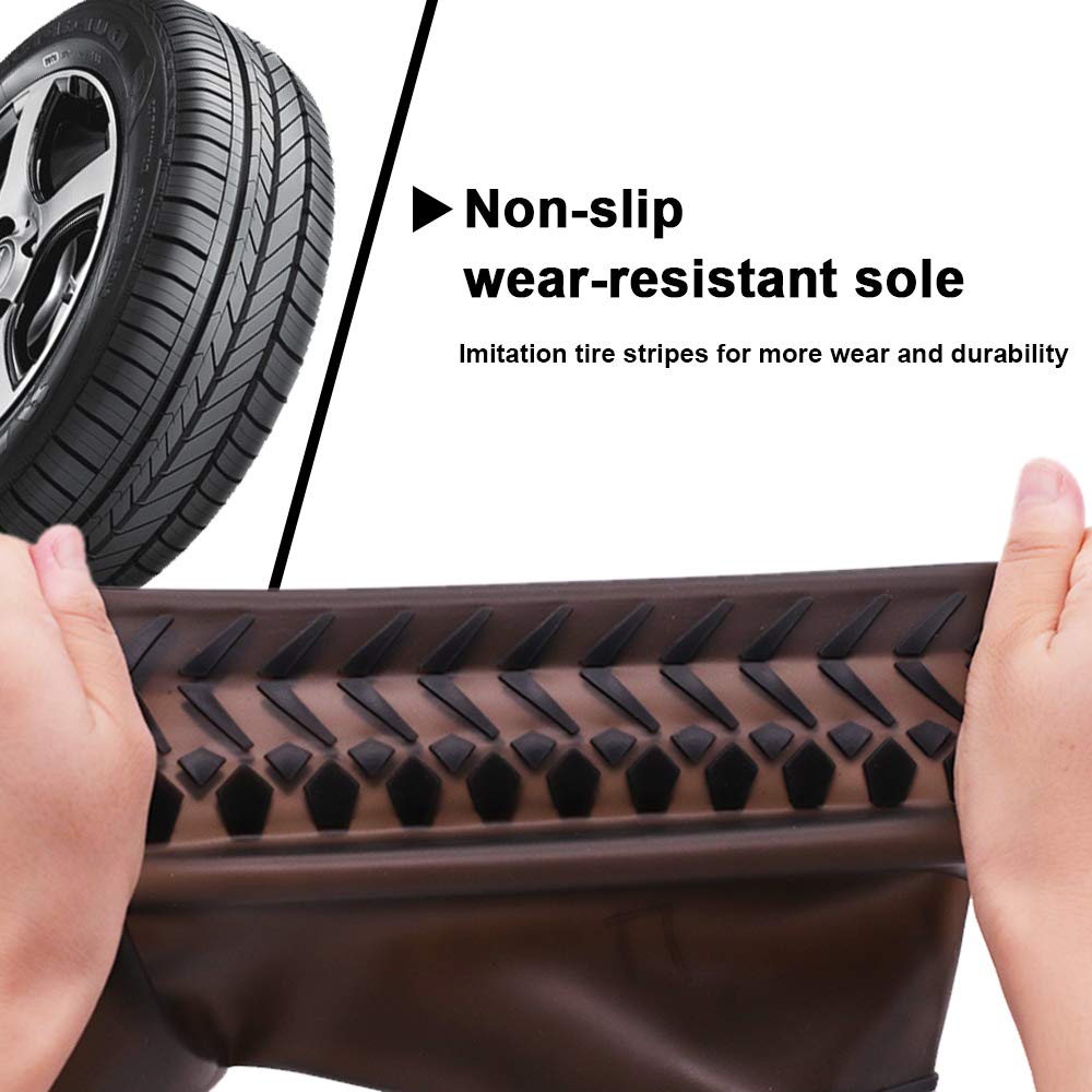 Nirohee Waterproof Shoe Covers, Shoe Covers for Rain, Rain Boots Covers Reusable Easy to Carry Shoes Covers for Women, Men, Kids