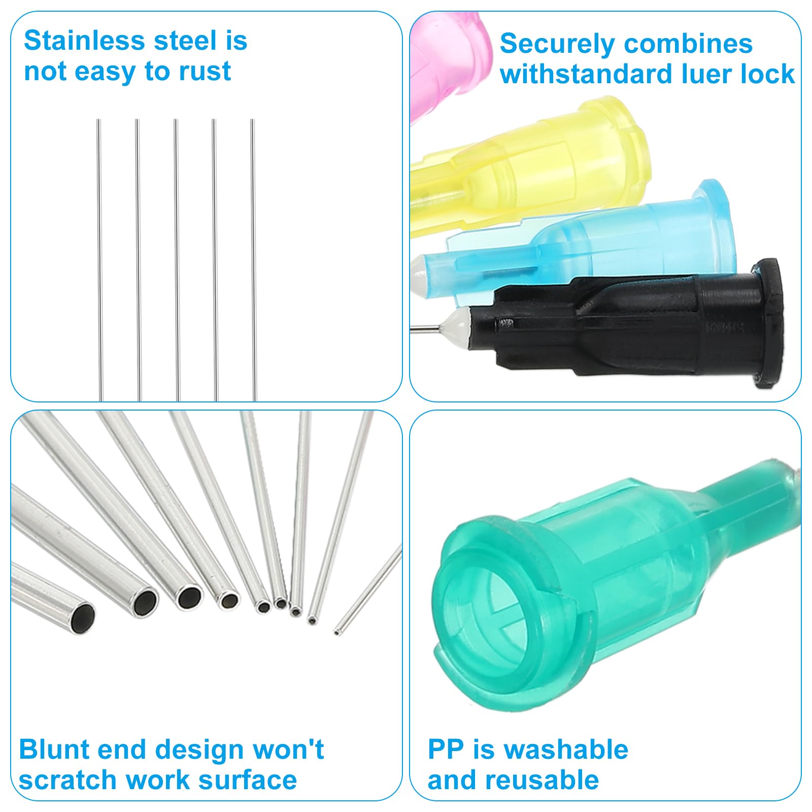 PATIKIL Blunt Tip Dispensing Needles 2 Inch, 25 Pcs 14G Industrial Liquid Dispenser Needle with Lure Lock for Refilling Liquid Inks Adhesive Glue