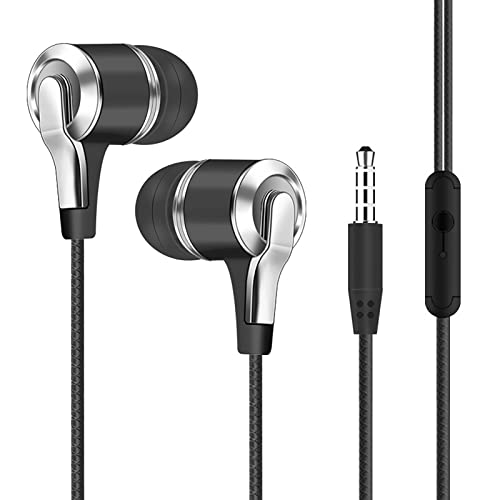 OCUhome H8 Wired Earphone - 1.1M 3.5mm Plug in-Ear Powerful Bass Wire Control Sport Earbuds Gaming Headset for Various Mobile Phone Pink
