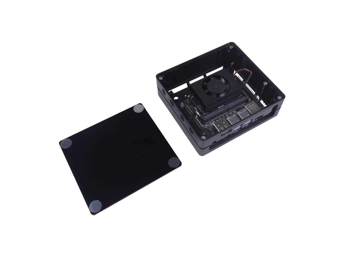 reComputer J2021-Edge AI Device with Jetson Xavier NX 8GB Module, 4xUSB, M.2 Key E & Key M Slot, Aluminum case, Pre-Installed Jetpack System