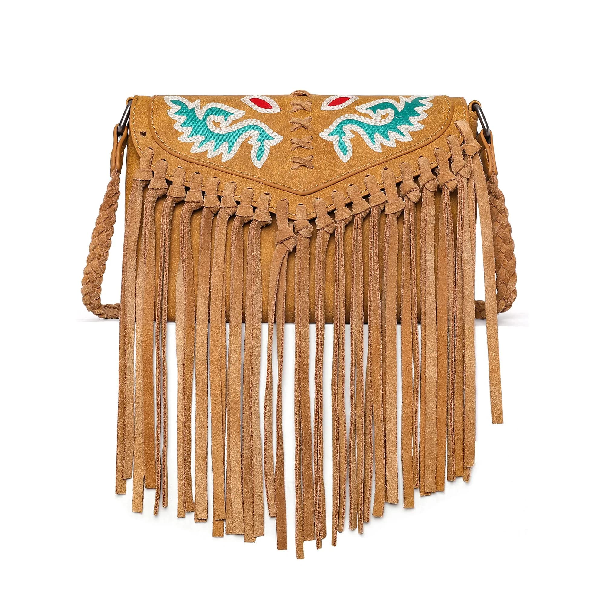Montana West Tassel Crossbody Bag Western Fringe Purses and Handbag WGB04-001BR