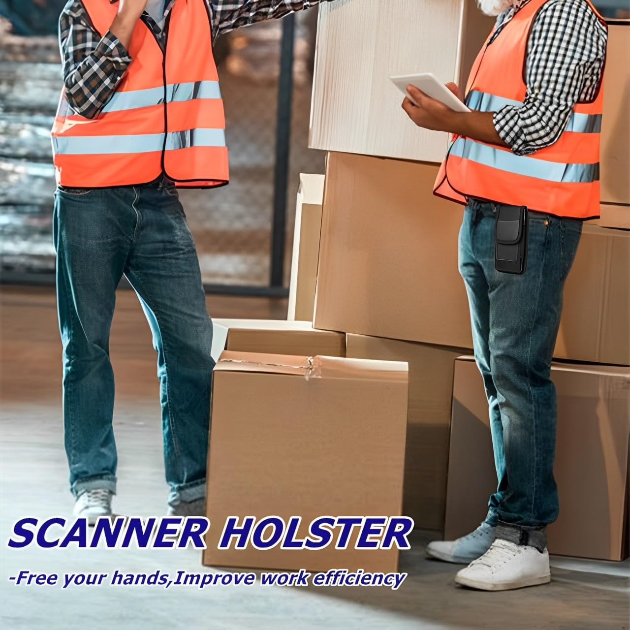 Yurmemo Scanner Holster for Zebra TC52 TC53 TC58,Carrying Case Pouch Compatible with TC21 TC26 TC51 TC57 TC57X CT60 CT40 Most Handheld Barcode Scanner for USPS,DHL,Logistics, Warehouse