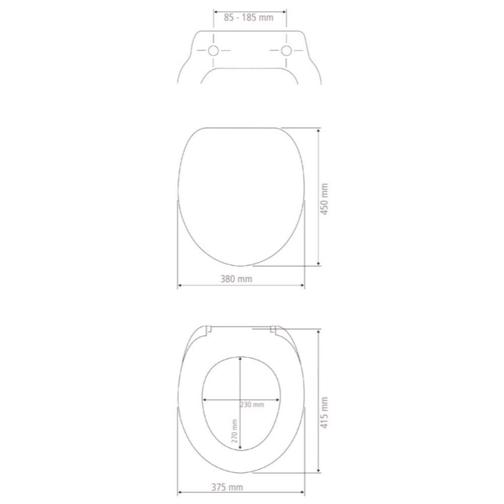 WENKO" Flamingo Toilet Seat, Duroplast Multi-Colour, 38 x 45 x 10 cm