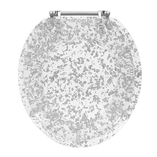 Ginsey 59608 Toilet Seat, Standard, Silver Foil