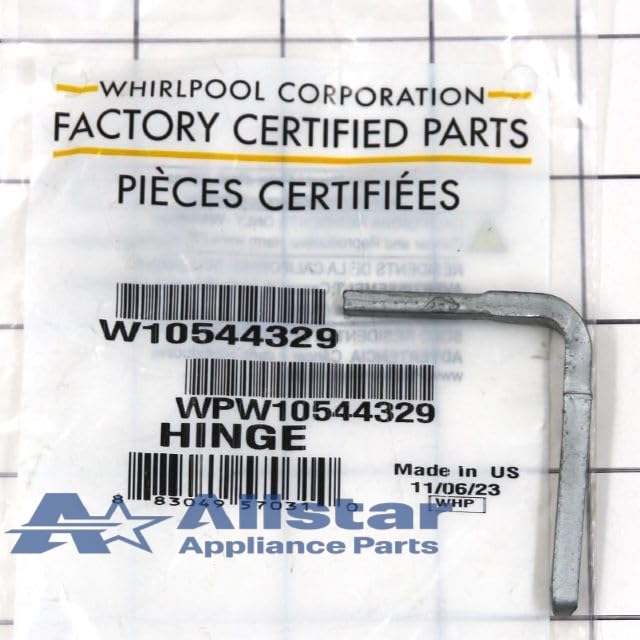 WPW10544329 Washing Machine Lid Left Hinge Arm