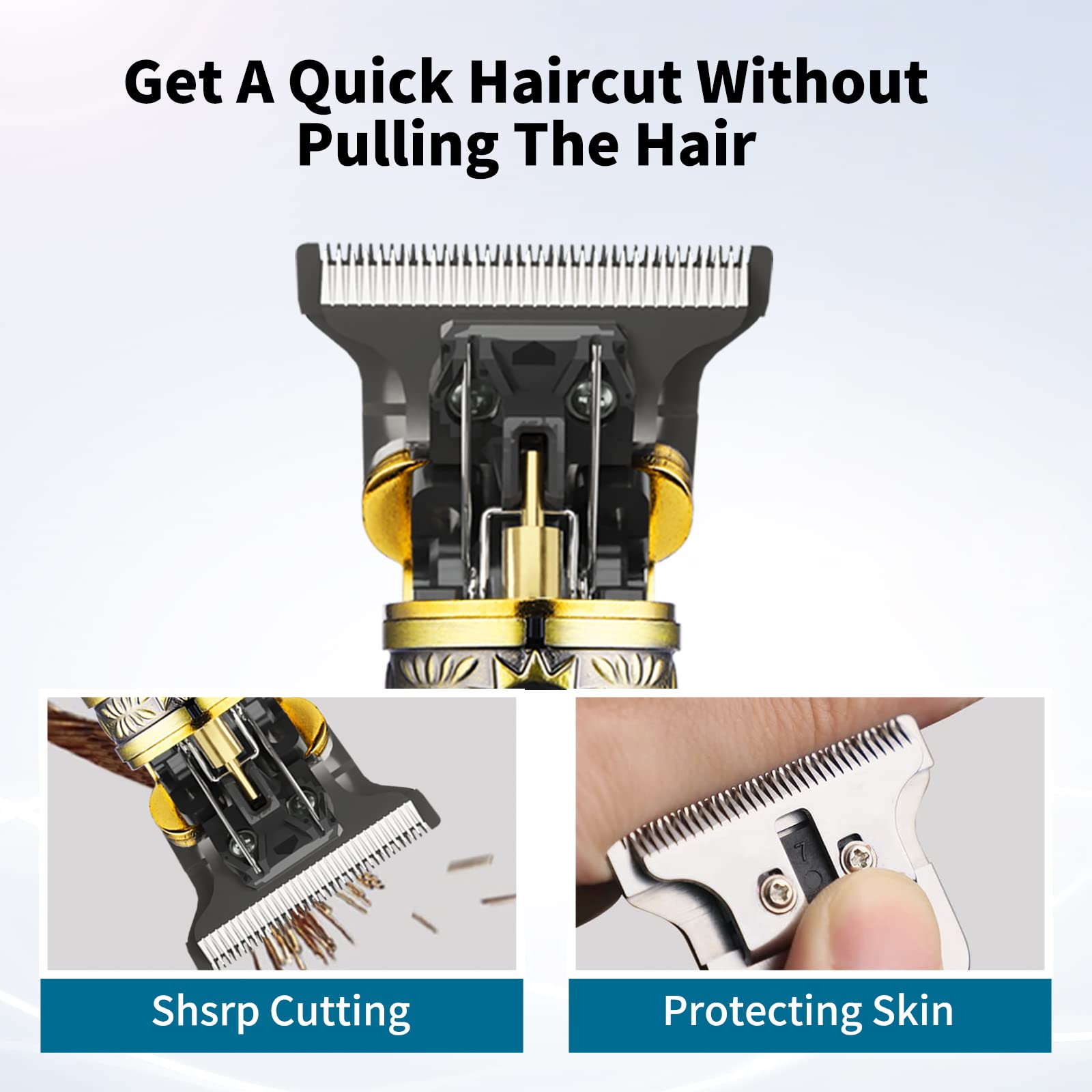Replacement Blades for T-Outliner trimmer, Compatible with AMULISS/Resuxi/Suttik Model JM-700A、JM-700AL、JM-711
