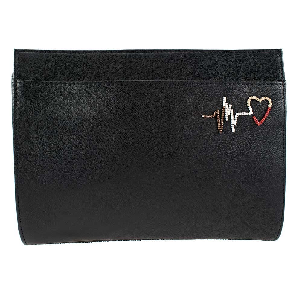 Mary Frances Dialed In Beaded Stereo Music Leather Crossbody Handbag, Multi